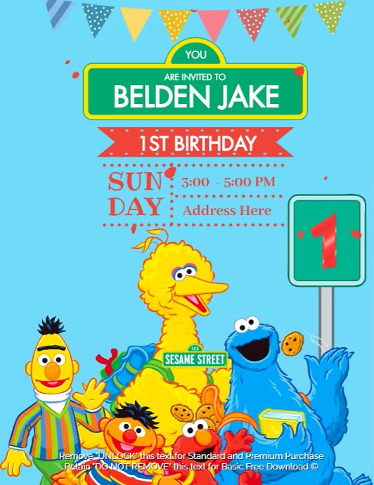 Sesame Street Template | PosterMyWall