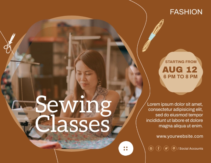 Sewing Classes Template | PosterMyWall