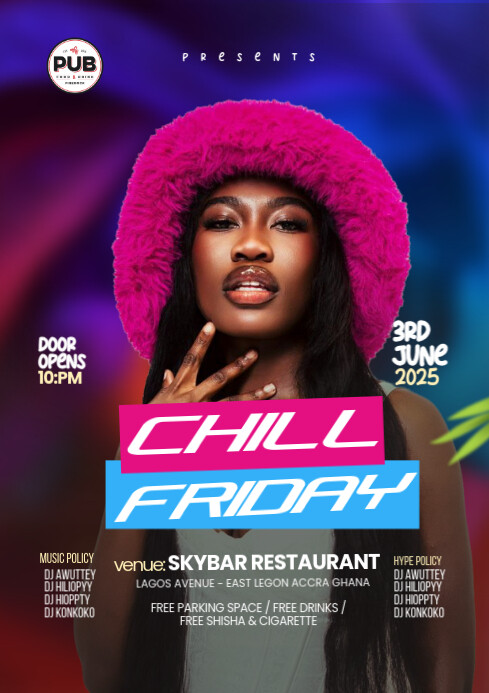 Sexy Chill Friday Party Design Template | PosterMyWall