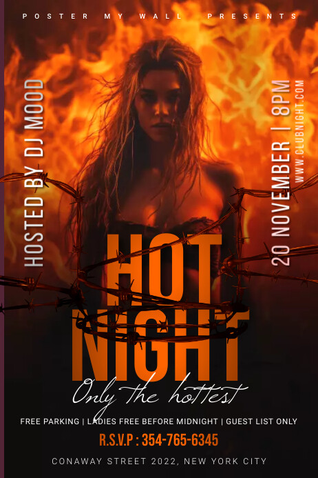 Sexy Night Club Party Poster Template Postermywall