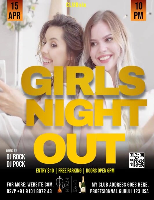 SEXY NIGHT out PARTY Template | PosterMyWall