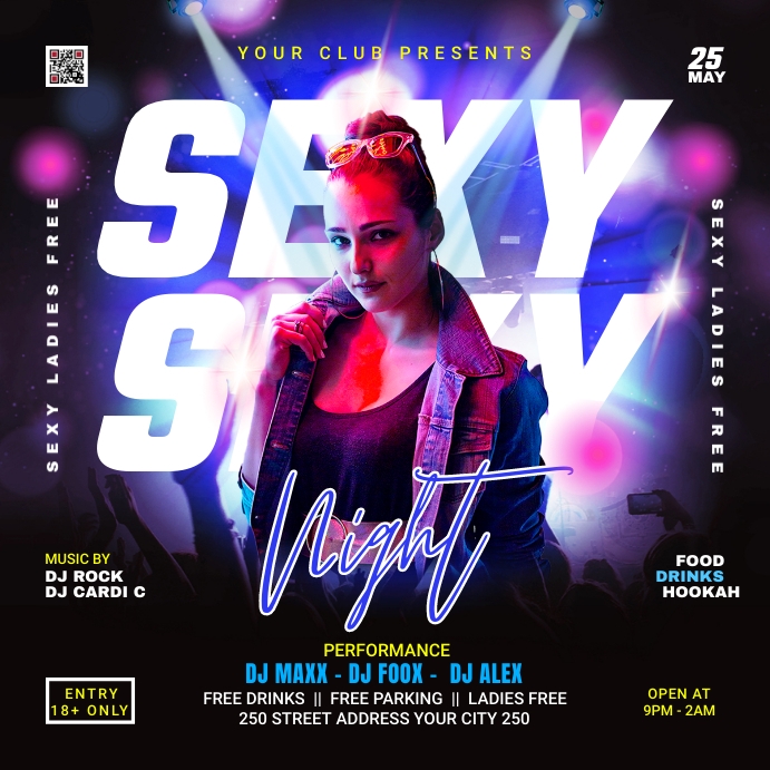 Copy Of Sexy Night Party Flyer Postermywall