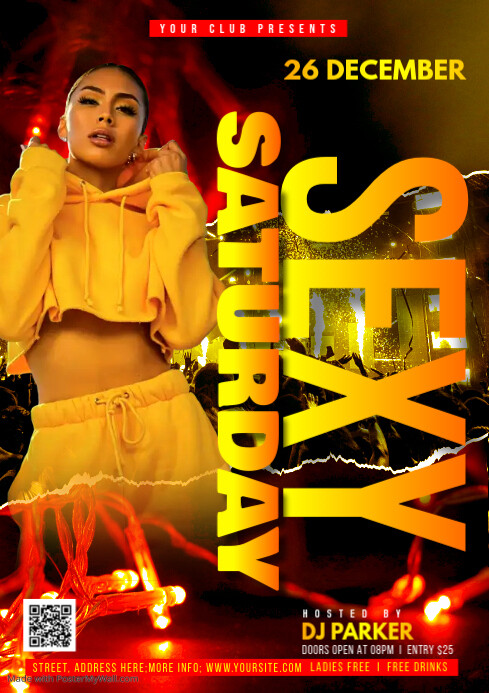SEXY SATURDAY Template | PosterMyWall