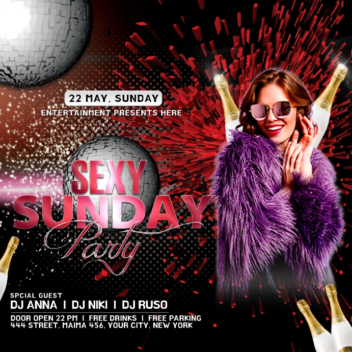 SEXY SUNDAY Templat | PosterMyWall