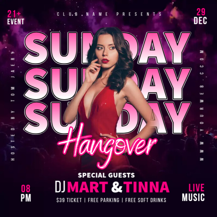 Sexy Sunday Party Ads Templat | PosterMyWall