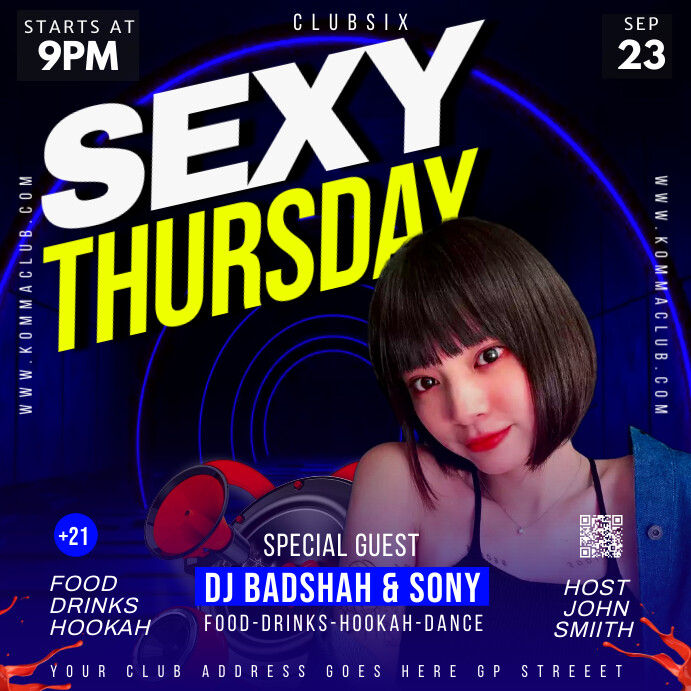 Copy of Sexy thursday night club Party | PosterMyWall