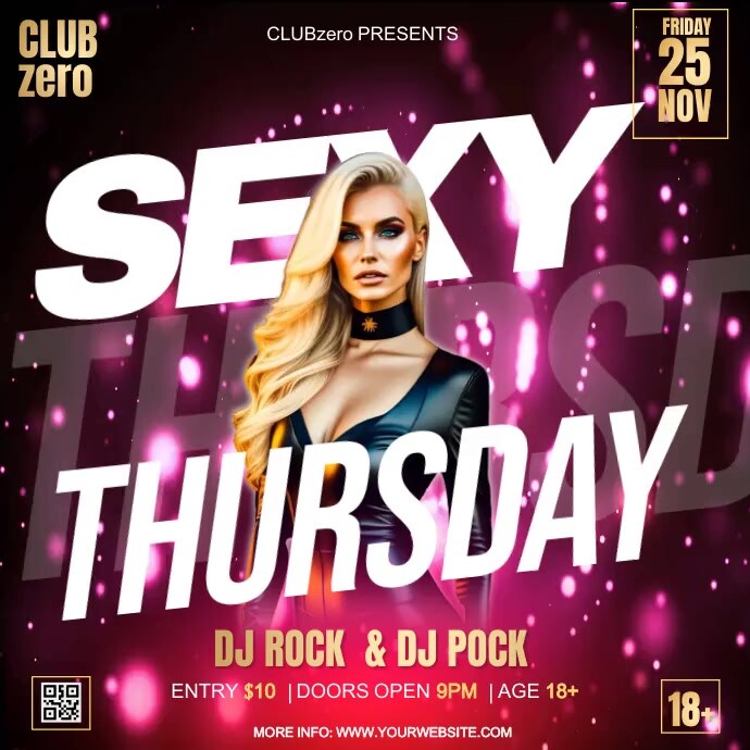 Plantilla de sexy thursday night party | PosterMyWall