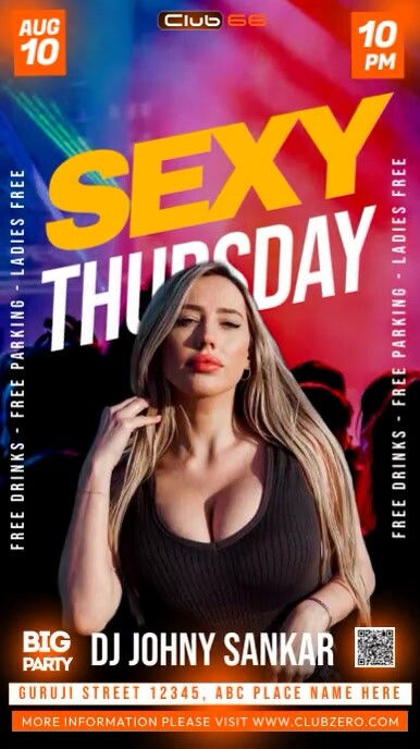 Sexy Thursday Night Party Template Postermywall