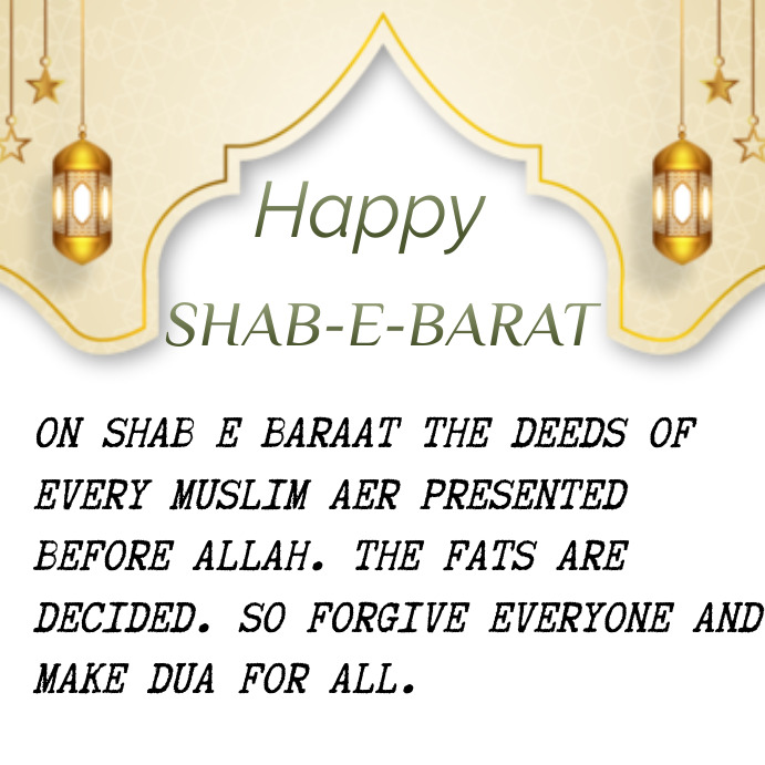 SHAB-E-BARAT Instagram post Template | PosterMyWall