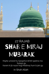 Shab E Meraj Template | PosterMyWall