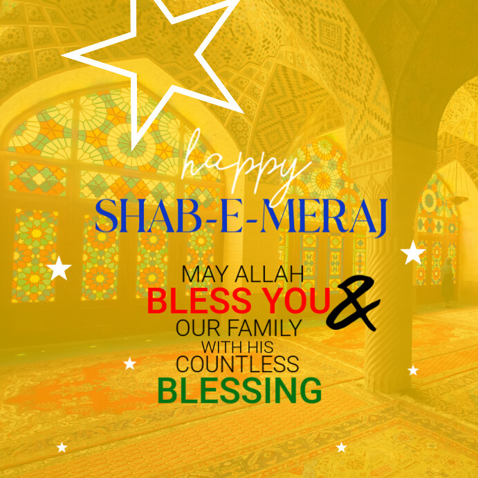 Shab-E-Meraj Template | PosterMyWall
