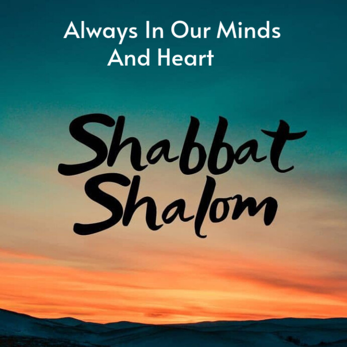 Shabbat Shalom Sunset Template | PosterMyWall