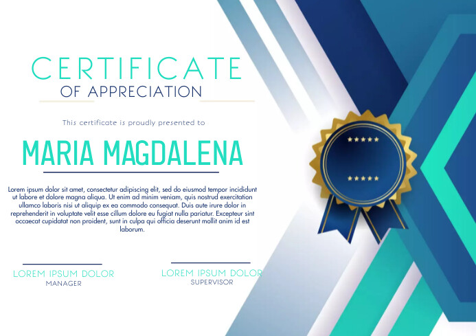 Shades of Blue - Certificate Template | PosterMyWall
