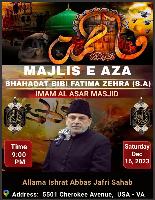 Copy of SHAHADAT BIBI FATIMA ZEHRA (S.A) | PosterMyWall