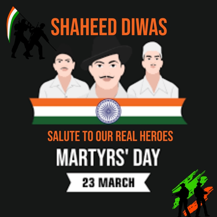 shaheed diwas day, diwas martyrs day Template | PosterMyWall