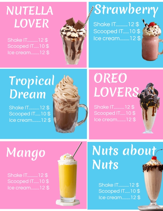 Shake flyers, Drink flyers Template | PosterMyWall