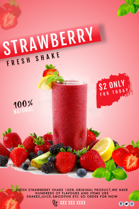Plantilla de Shake poster template | PosterMyWall