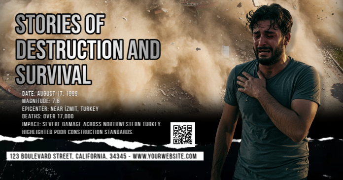 Shaking Earth, Shattered Human Strength Template | PosterMyWall