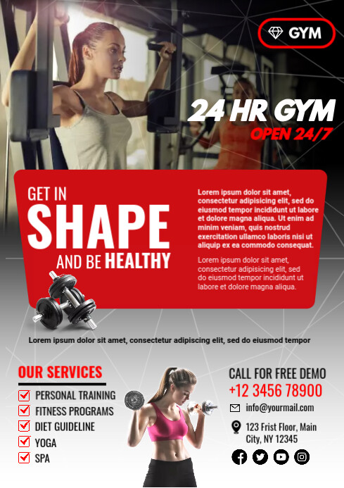 Plantilla de Shape and be Healthy Flyer | PosterMyWall