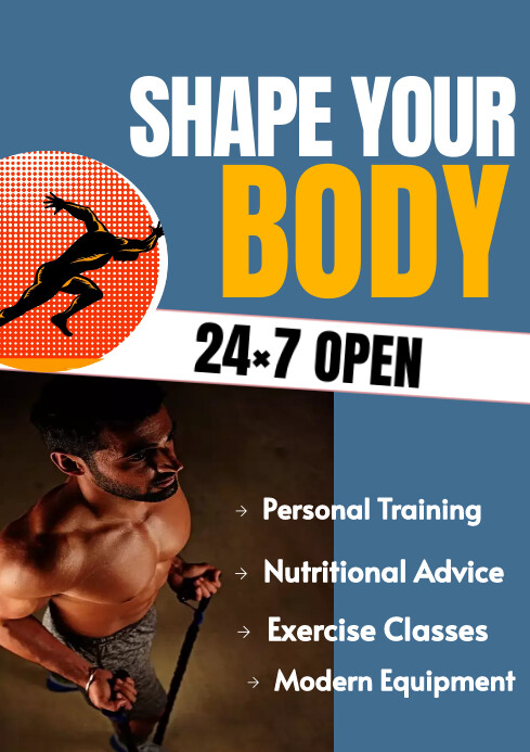 Shape your body A1 TEMPLATE | PosterMyWall