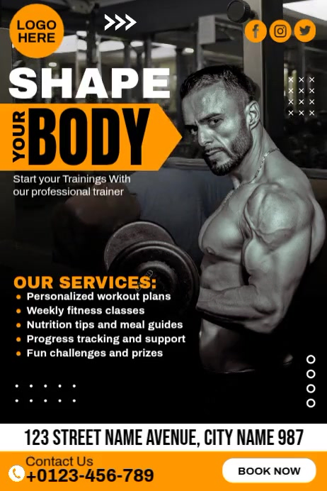 Plantilla de Shape Your Body Ads | PosterMyWall