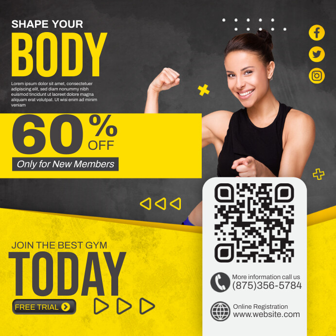Shape Your Body Ads Template | PosterMyWall