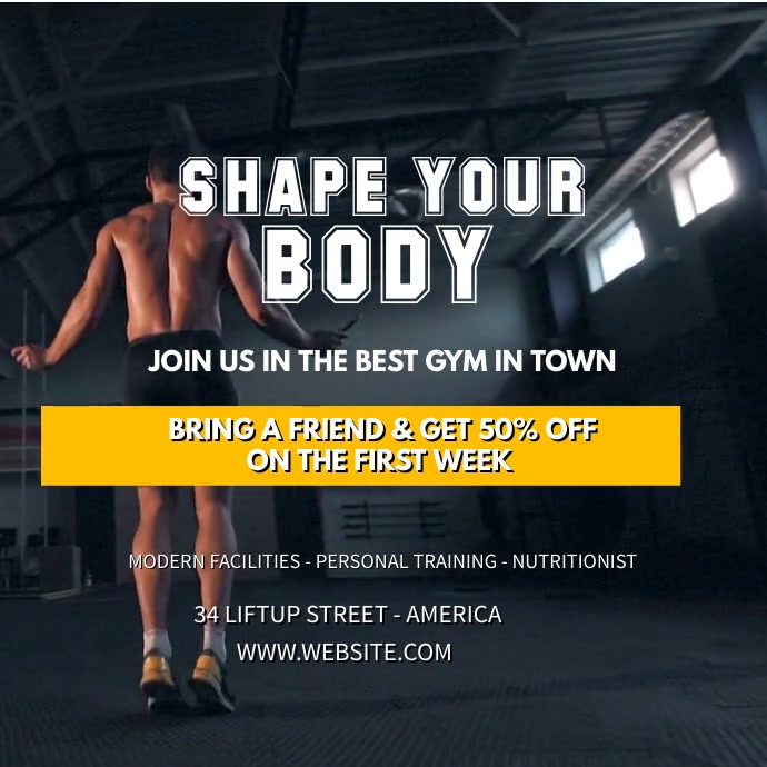 SHAPE YOUR BODY Template | PosterMyWall