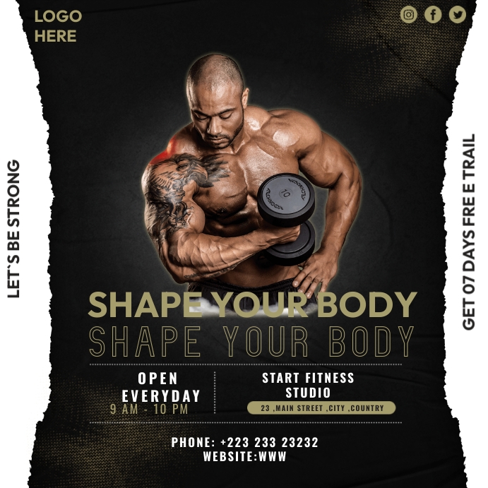 Shape Your Body Design Template | PosterMyWall