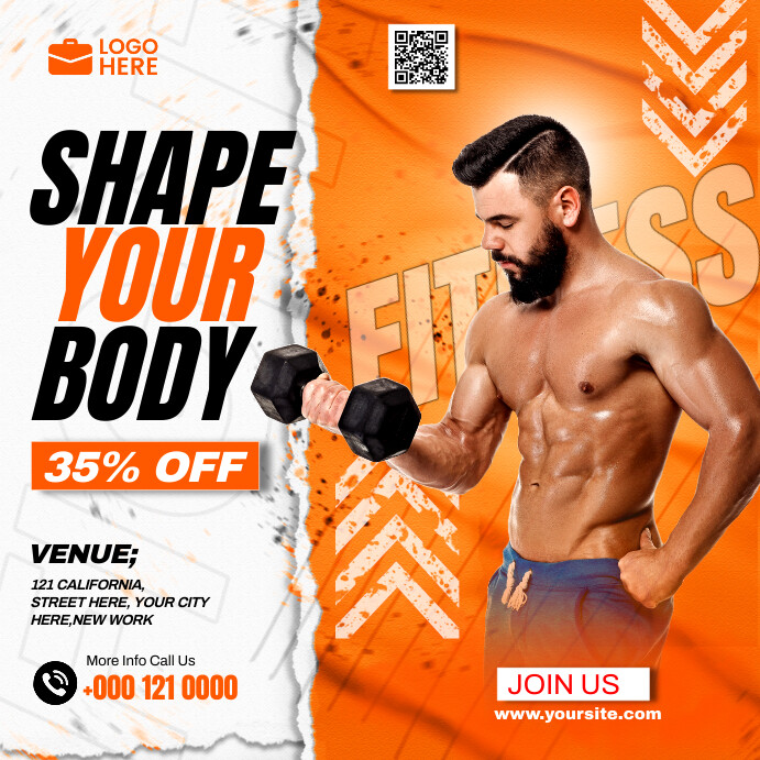 SHAPE YOUR BODY Template | PosterMyWall