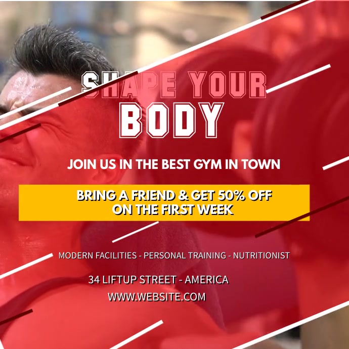 SHAPE YOUR BODY Template | PosterMyWall