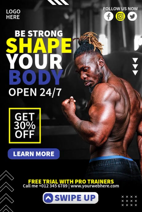 Shape Your Body Template | PosterMyWall