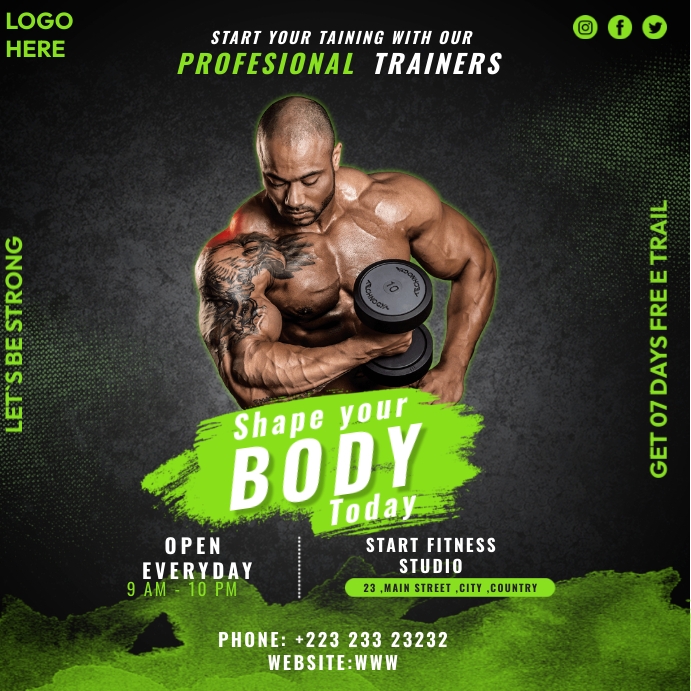 Shape Your Body Template Postermywall 