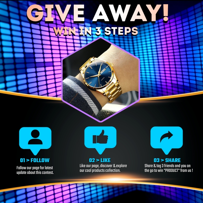 Copy of Share & tag giveaway contest template (2) | PosterMyWall