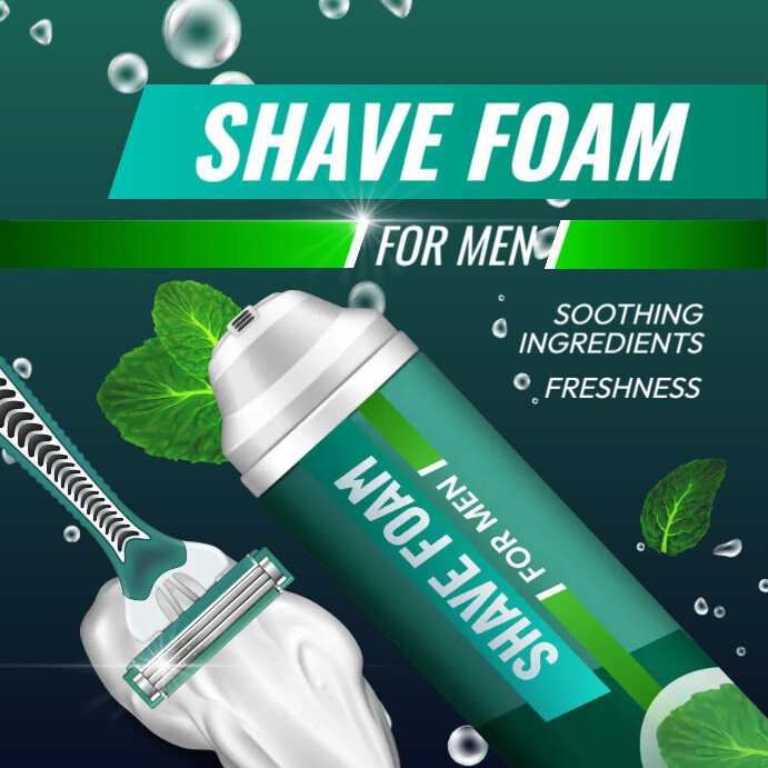 Shave Foam Template | PosterMyWall