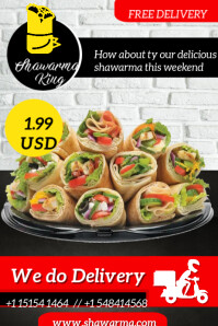 Customizable Design Templates for shawarma ad | PosterMyWall
