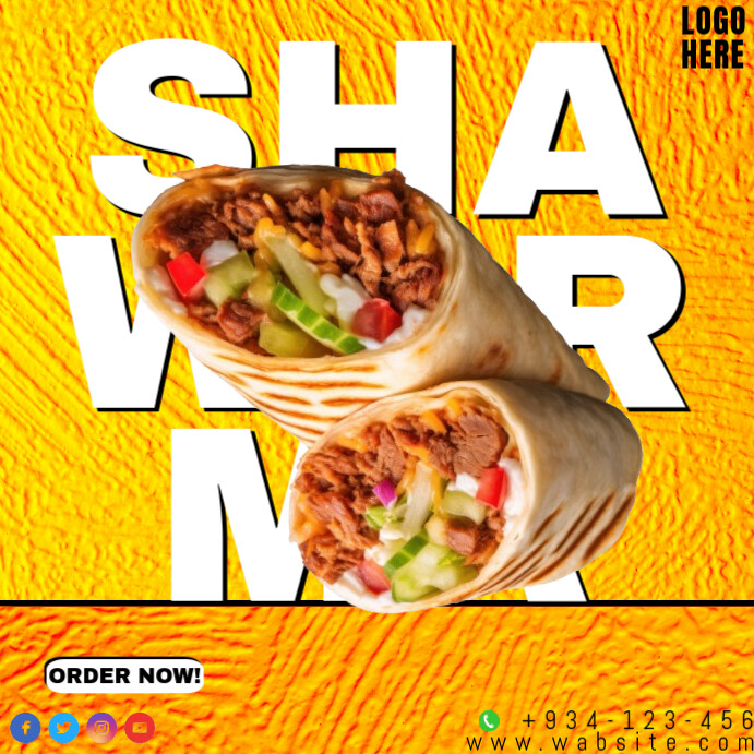 shawarma flyer template | PosterMyWall