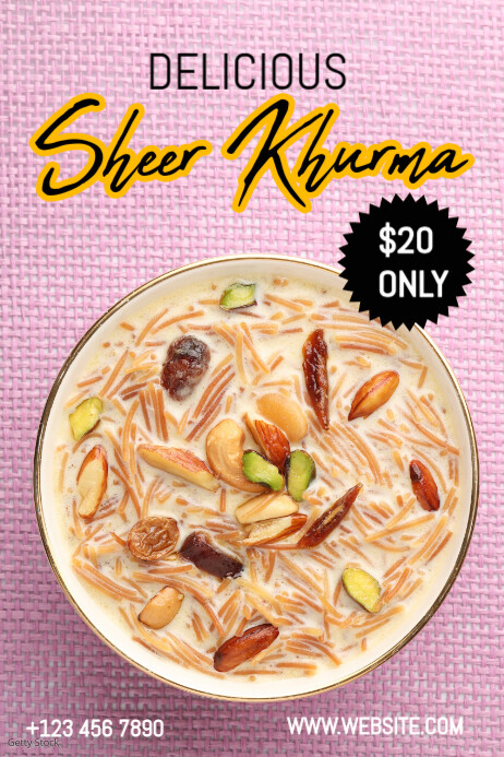 Plantilla de SHEER KHURMA | PosterMyWall