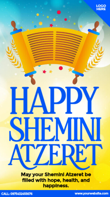 Plantilla de Shemini Atzeret Celebration | PosterMyWall