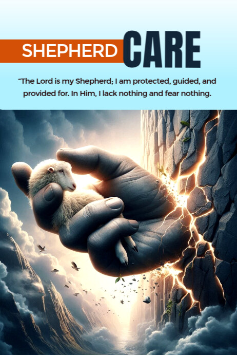 Shepherd, my shepherd, Lord my shepherd, Psalm 23 Template | PosterMyWall