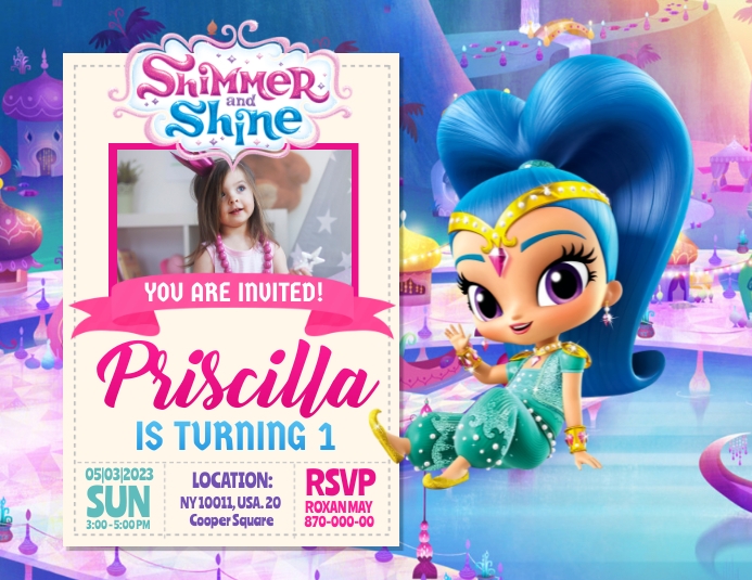Shimmer and Shine Template | PosterMyWall