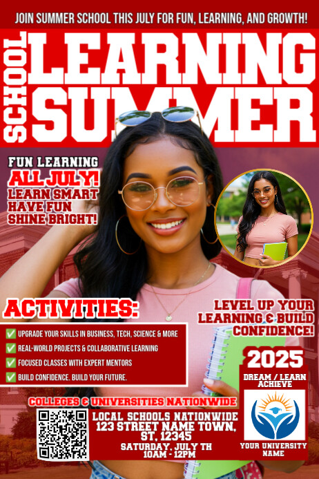 Shine Bright This Summer: Learn & Grow Template | PosterMyWall