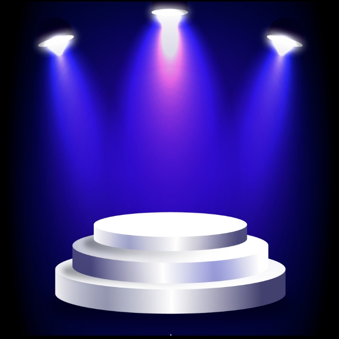 Shinning background with podium flyer Template | PosterMyWall