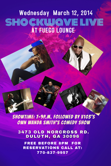 Shockwave Live at Fuego Lounge | PosterMyWall