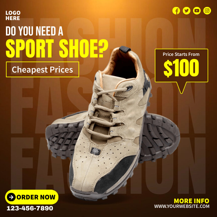 Shoe Ads Template | PosterMyWall