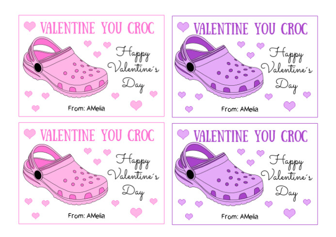 Copy of Shoe Charm Valentine Card Printable | PosterMyWall
