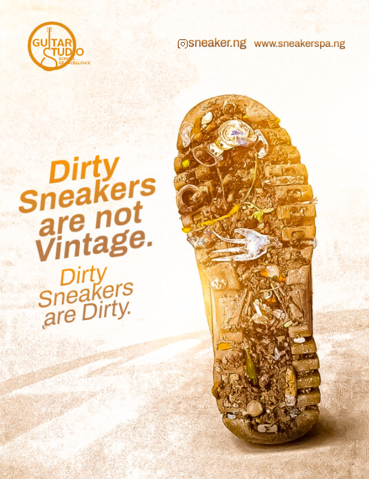 shoe laundry sneakers washing advert flyer poster Template | PosterMyWall