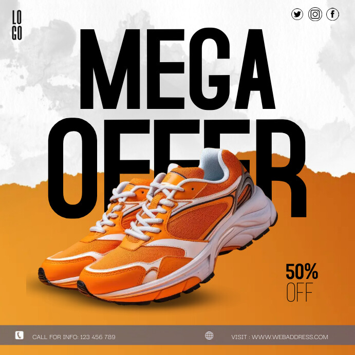 Shoe Mega Offers Template | PosterMyWall