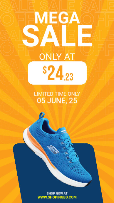 Shoe Mega Sale Offer Template | PosterMyWall