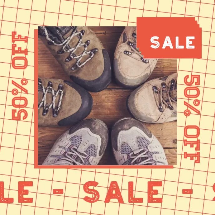 Copy of Shoe Sale - Square Video Ad Template | PosterMyWall