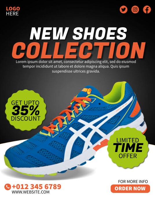 Shoe Template Ads | PosterMyWall